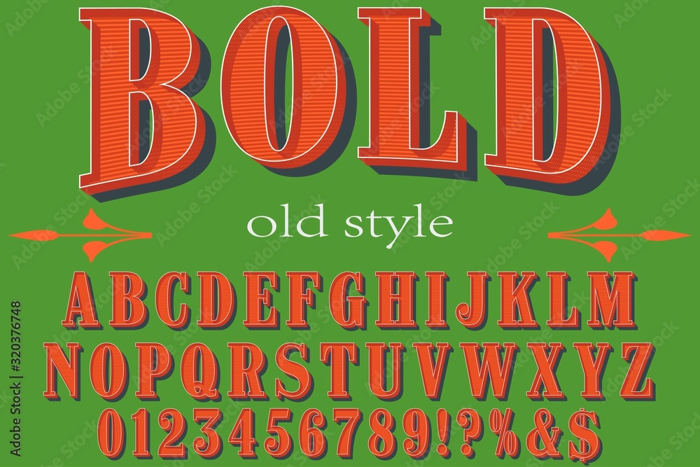 abc Font. alphabet Script. Typeface.Shadow. Effect.vintage Hand Drawn ...