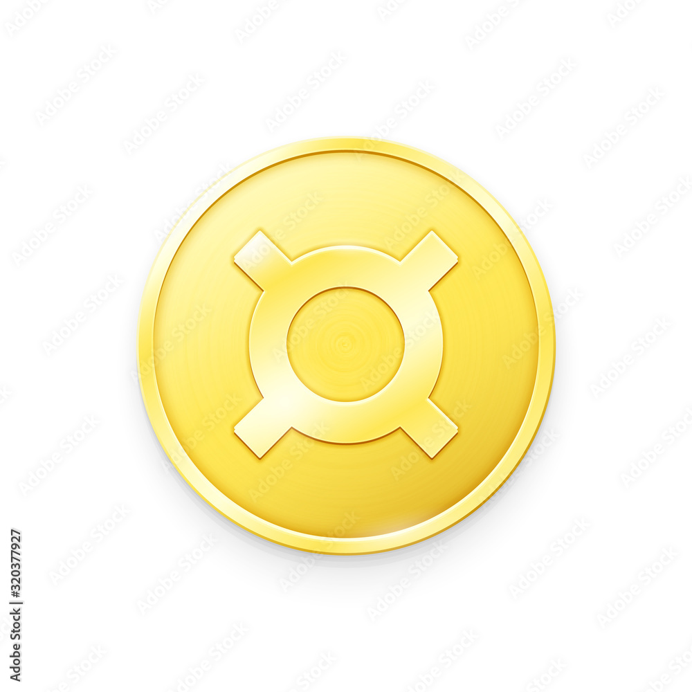 Gold coin with generic currency sign Stock Vector | Adobe Stock