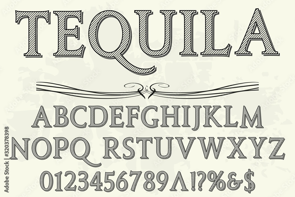 Font alphabet. Script abc Typeface handcrafted handwritten vector label ...