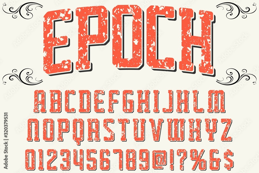 Font alphabet. Script abc Typeface handcrafted handwritten vector label ...