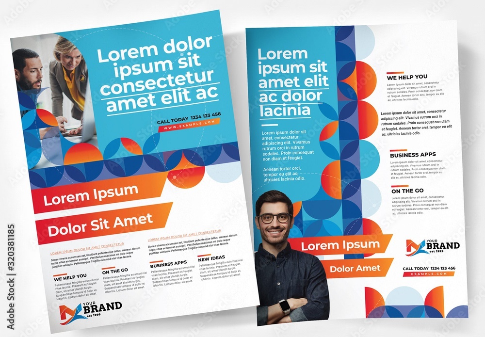 Business Poster Layout with Modern Corporate Design Stock Template ...