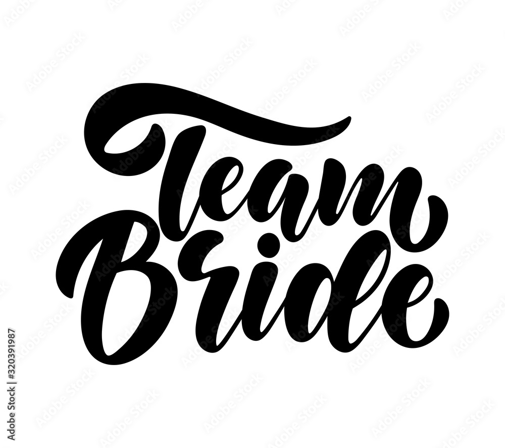 Team Bride tag on white background. Bachelorette party/ Bridal shower ...