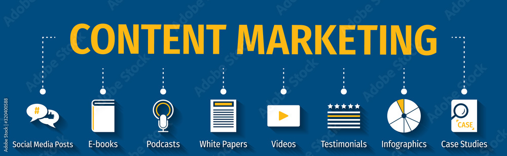 Content Marketing Flat Vector Icons. Content Marketing Vector ...