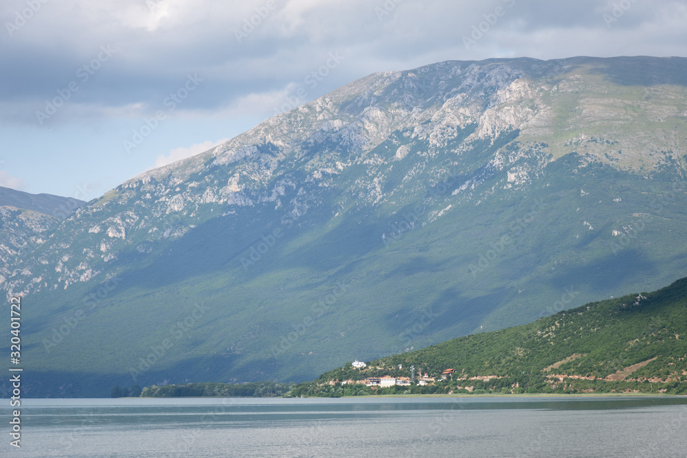 Lac d'Ohrid ou lac de Pogradec, Balkans Stock Photo | Adobe Stock
