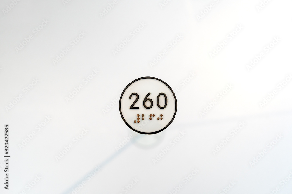 Braille blind number 260 white background Stock Photo | Adobe Stock
