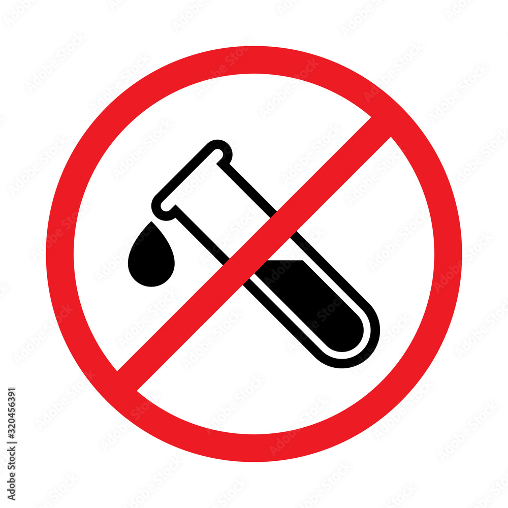 Vector No Chemical Sign Illustration Stock Vector | Adobe Stock
