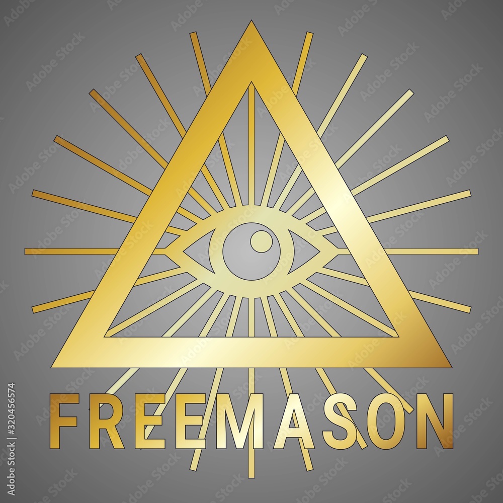 All Seeing Eye. The symbol of the Freemasons is the eye of God in the ...