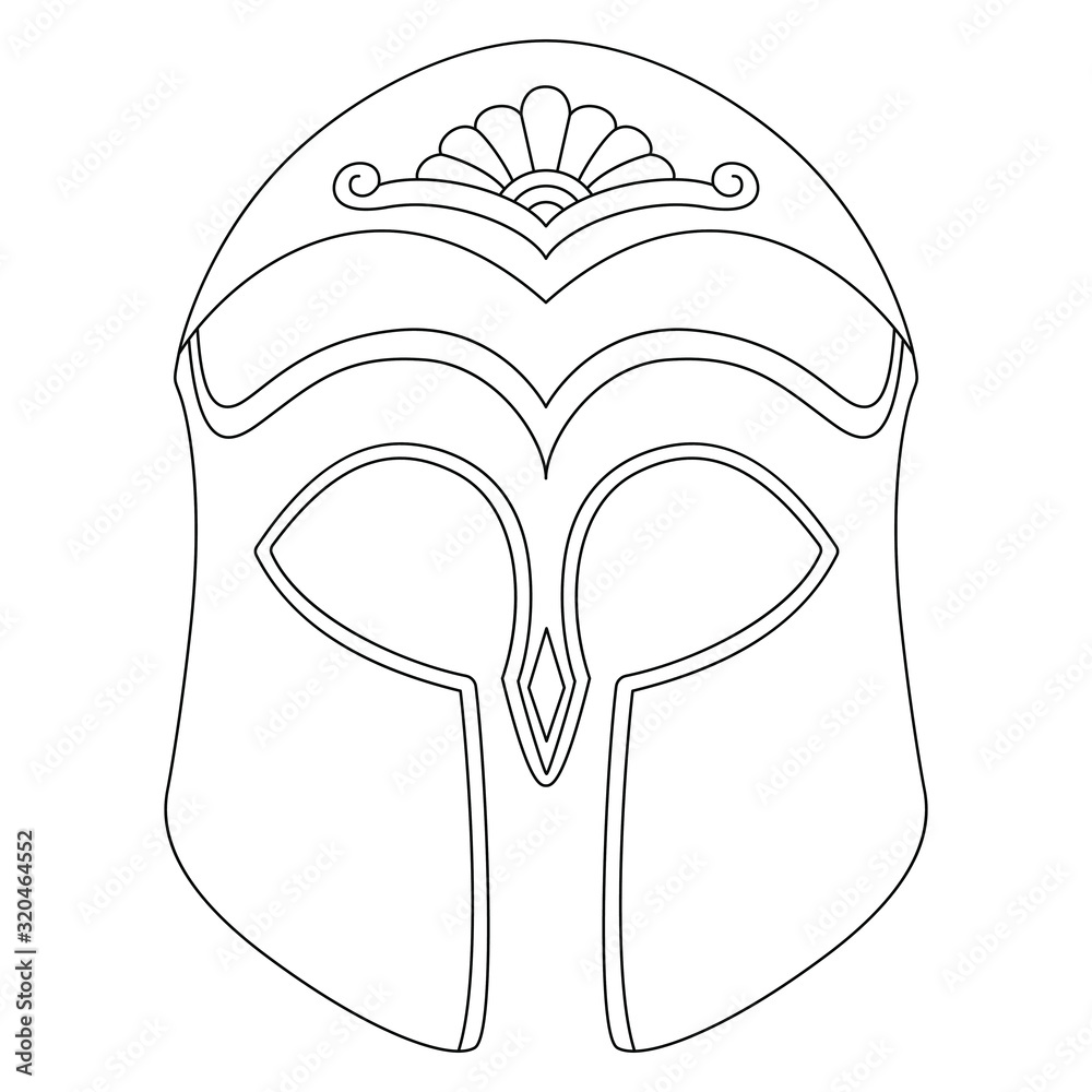 Roman Helmet Front View