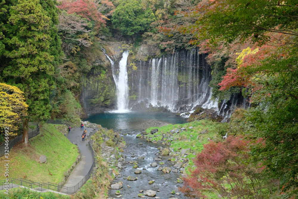 Shiraito no taki waterfall are located in the southwestern foothills of ...