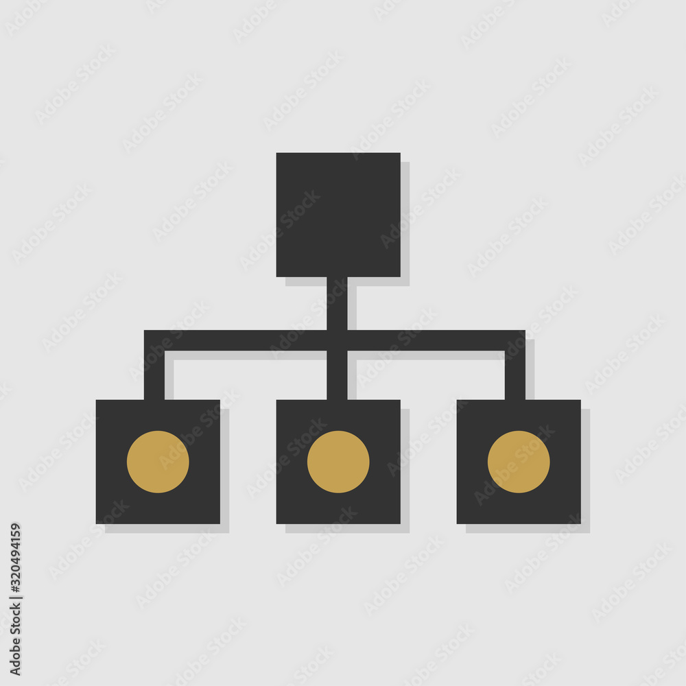 Parallel Network circuit map simplified Stock Vector | Adobe Stock