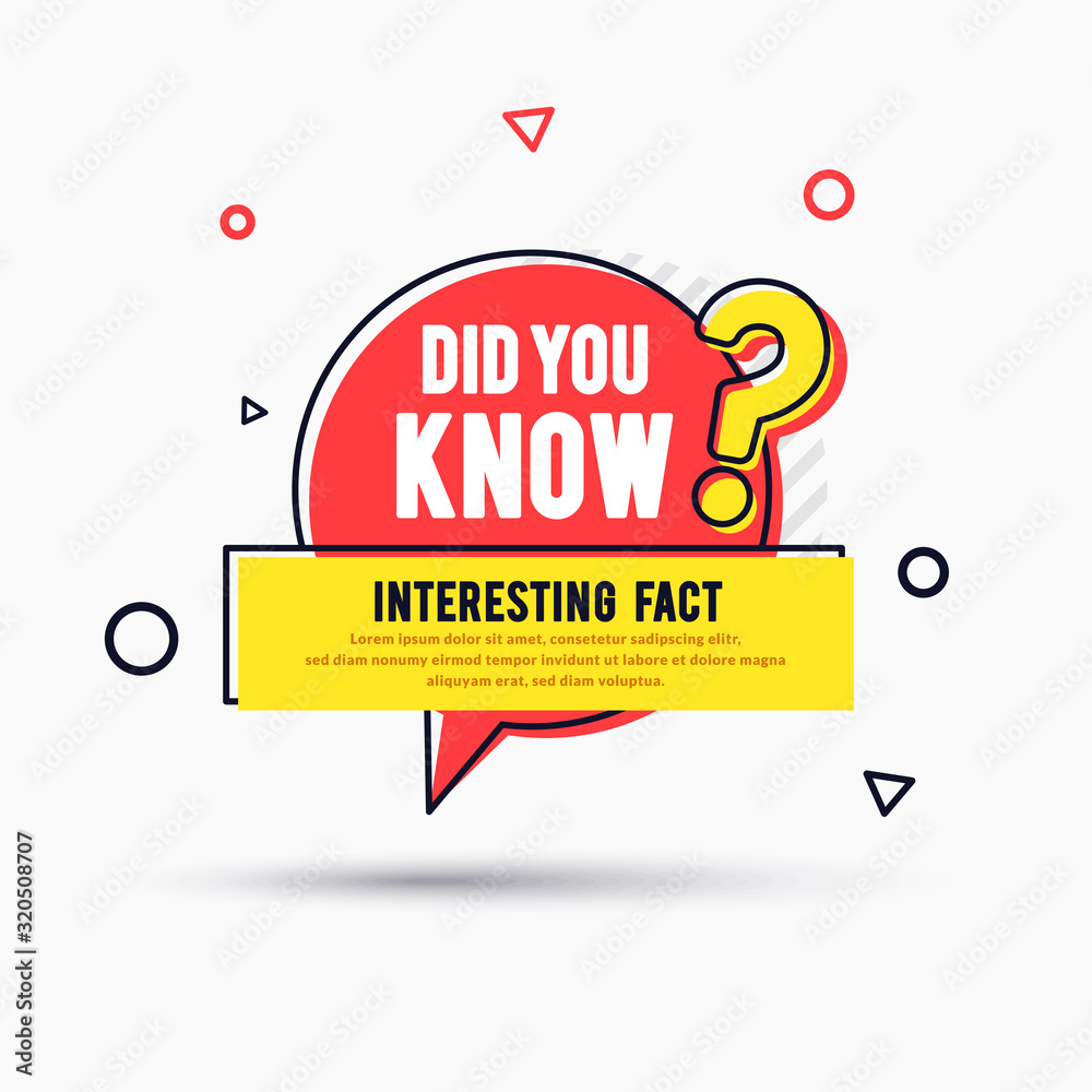 Vector Illustration modern did you know banner for education, business ...