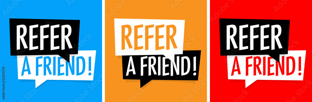 Refer a friend Stock Vector | Adobe Stock