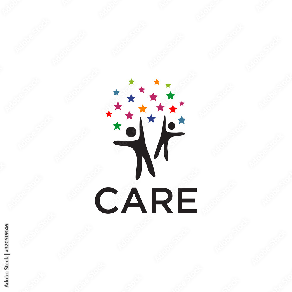 Human care logo design vector template icon Stock Vector | Adobe Stock
