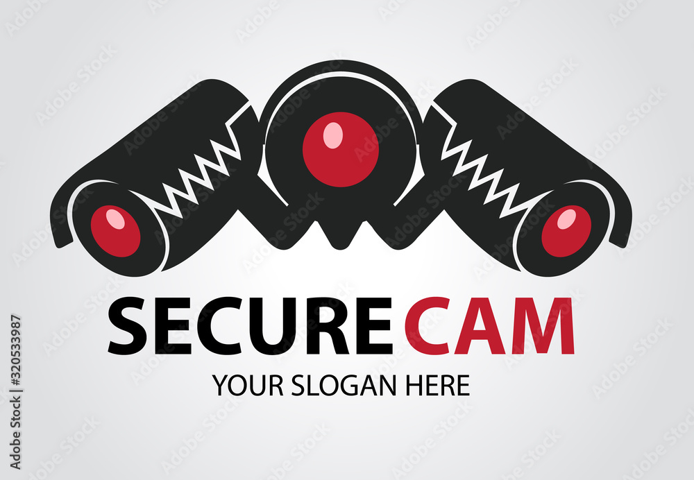 Secure Camera logo designs concept, Toothy cameras are monitored in ...