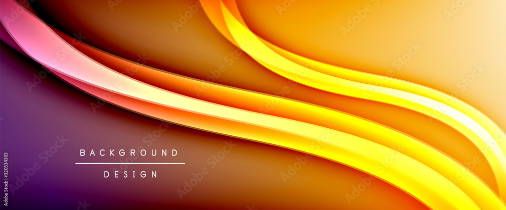 Dynamic trendy fluid color gradient abstract background with flowing ...