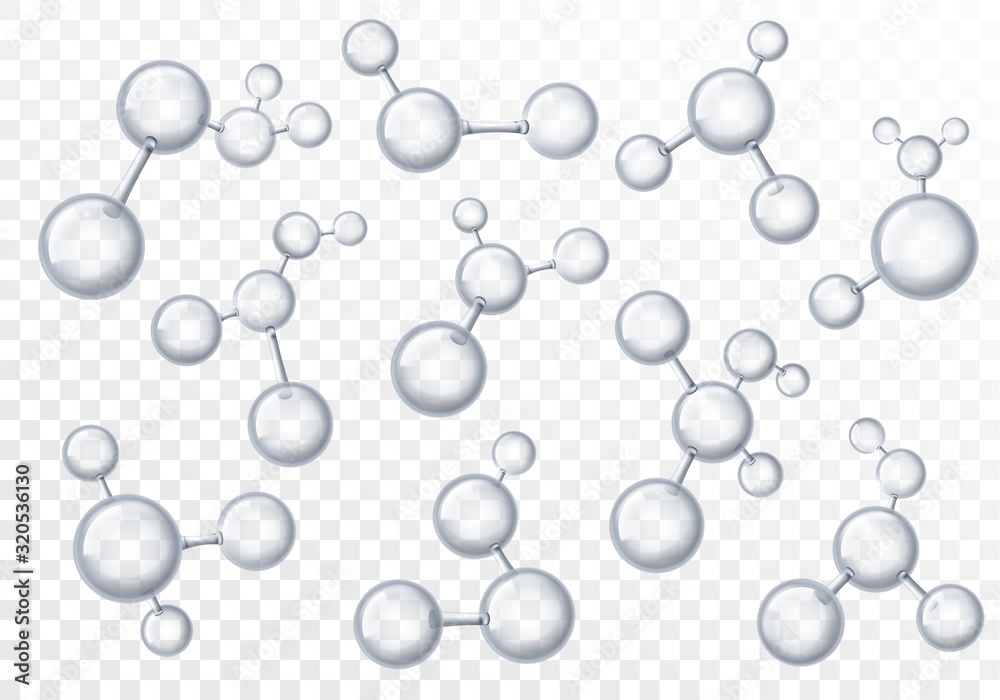 Molecules. 3d transparency molecular structures, chemistry macro models ...