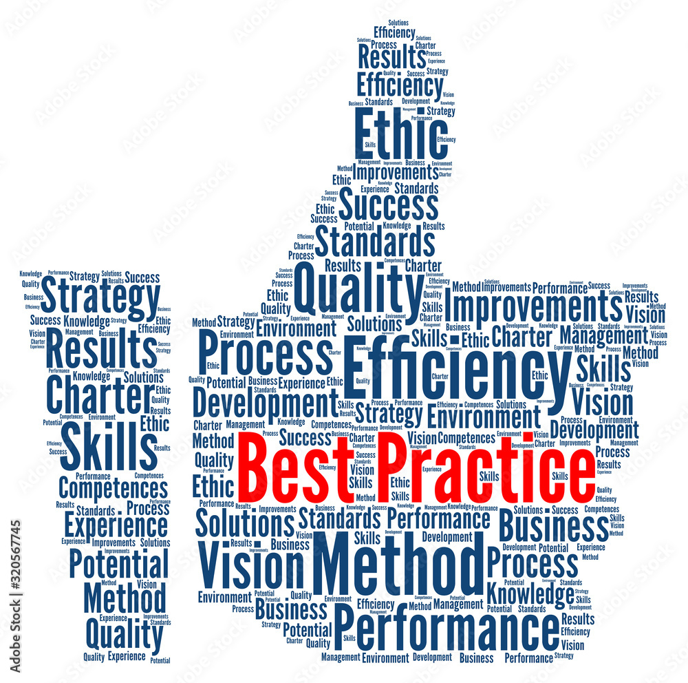 Best practice word cloud Stock Illustration | Adobe Stock