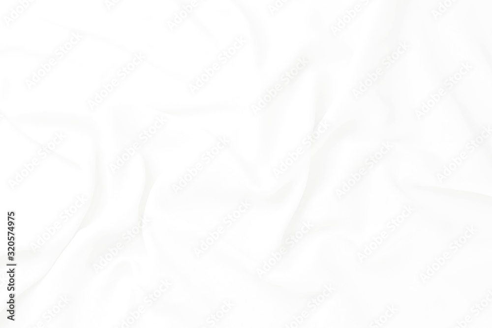 White cloth background soft wrinkled fabric patrem and surface. White ...