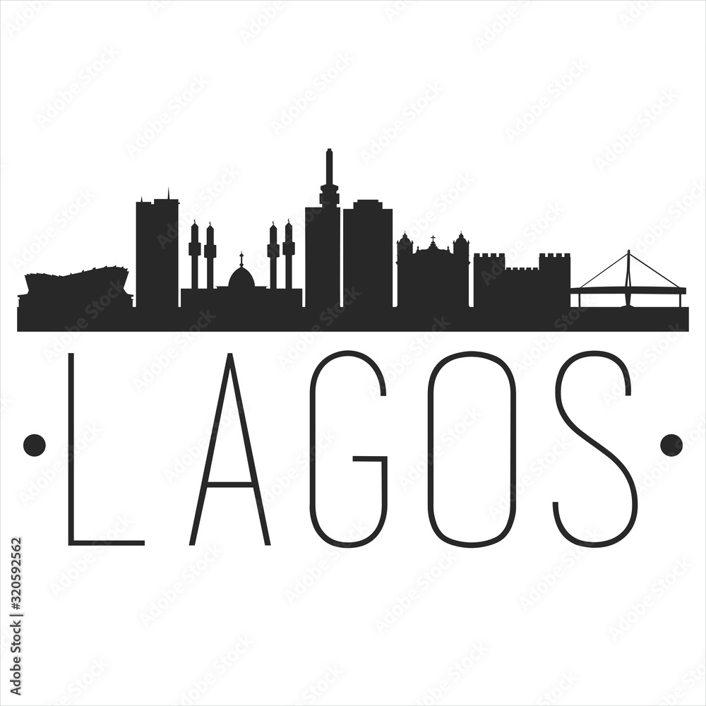 Vecteur Stock Lagos Nigeria. City Skyline. Silhouette City. Design ...