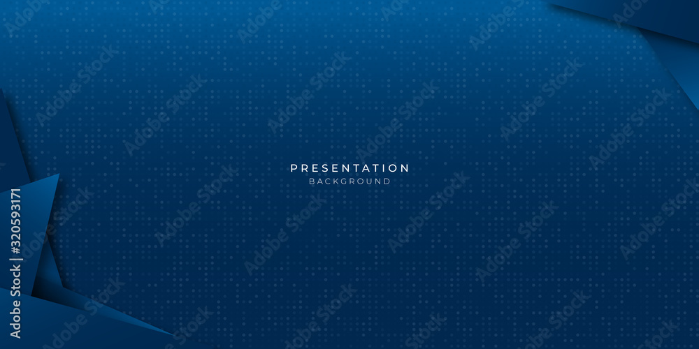 Blue dot pattern triangle abstract background with modern and ...