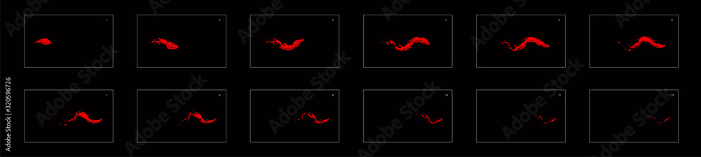 Fire wave splash effect. wave fire effect sprite sheet for cartoon ...