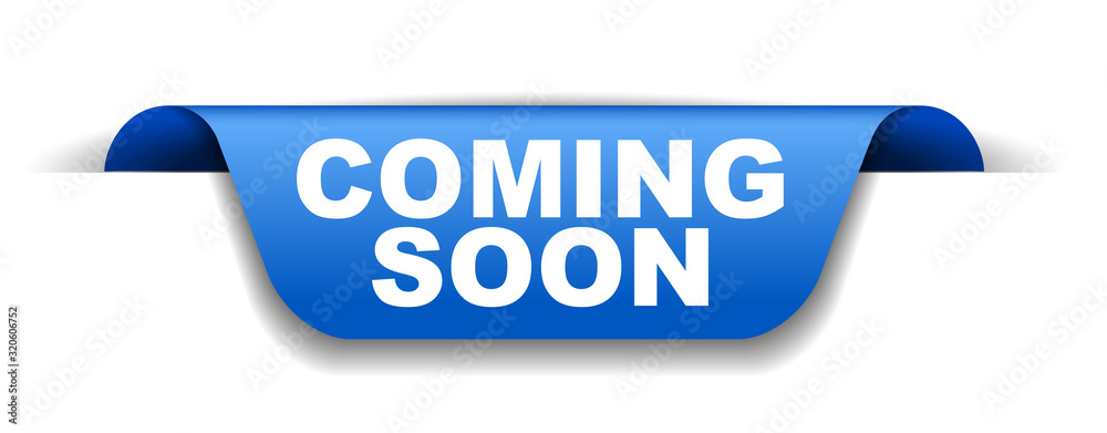blue vector banner coming soon Stock Vector | Adobe Stock