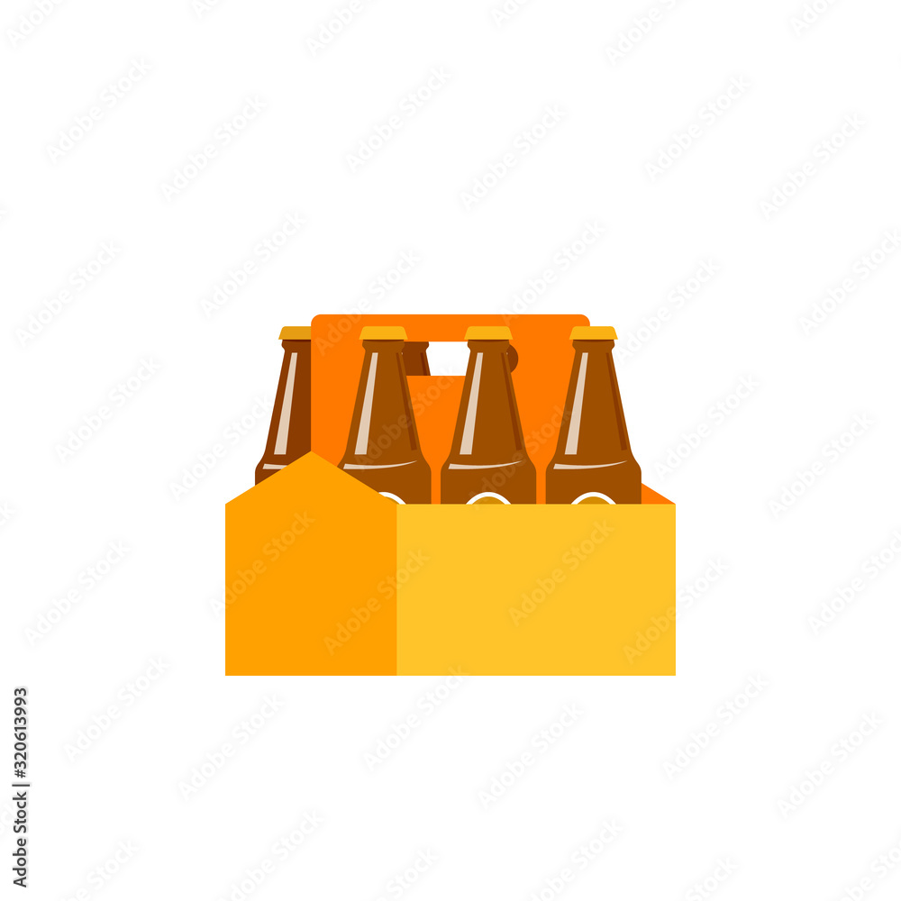 Poster Beer 6 pack icon. Clipart image isolated on white background ...