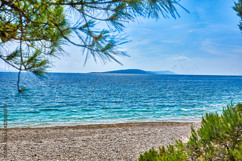 Amazing seascape of Adriatic sea. Luchica beach Croatia, Europe ...