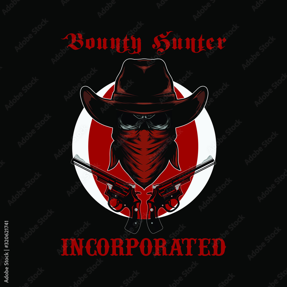 Bounty Hunter T-Shirt. The t-Shirt Of Poster Design With Illustration ...