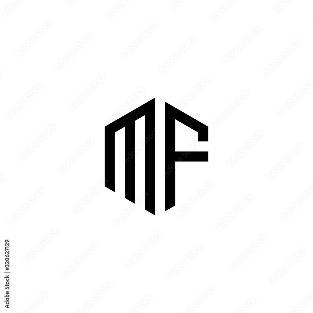 mf letter vector logo abstract Stock Vector | Adobe Stock