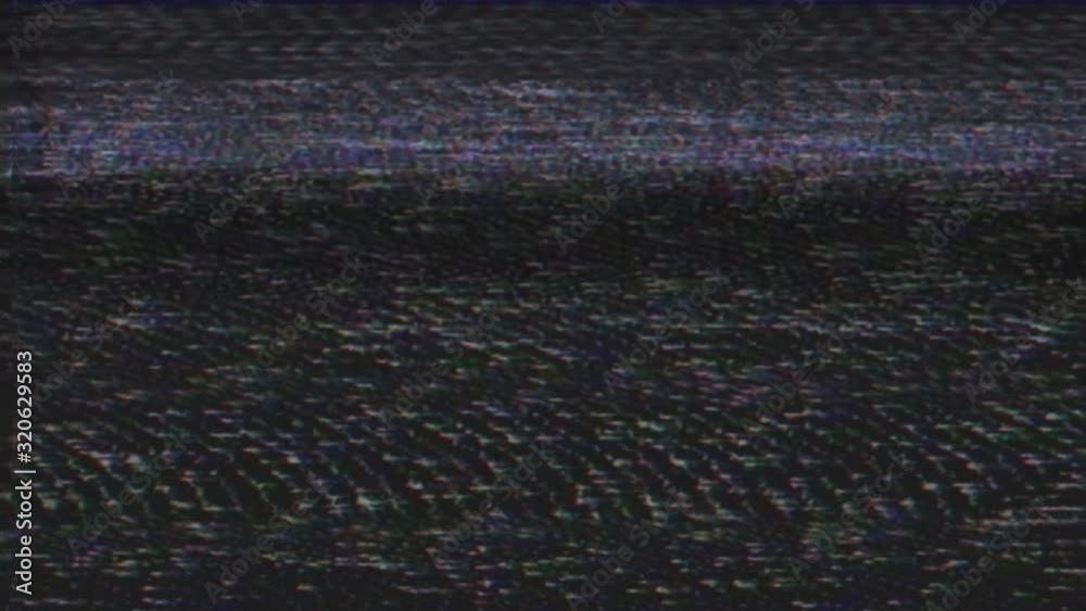 Animation of VHS defects, artifacts and noise. Glitches of old damaged ...