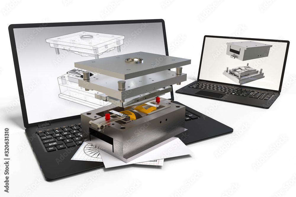 Computer aided design in Mold design with 3D software. Computers ...