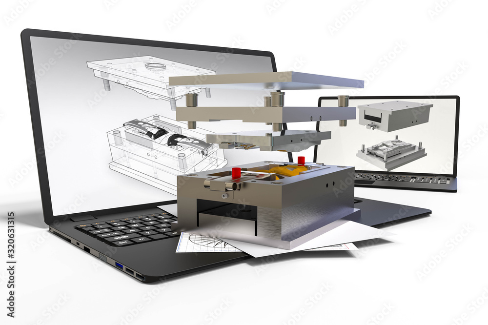 Computer aided design in Mold design with 3D software. Computers ...