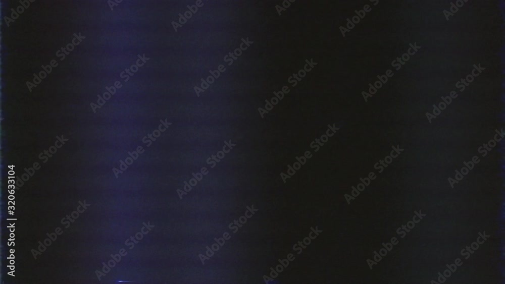 TV signal with vertical stripes. Animation of VHS defects, glitch ...