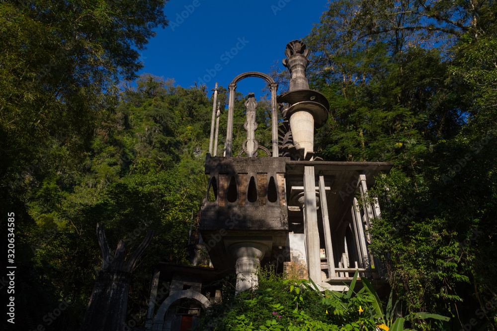 surreal architecture, fantastic landscape, beautiful old castle ...