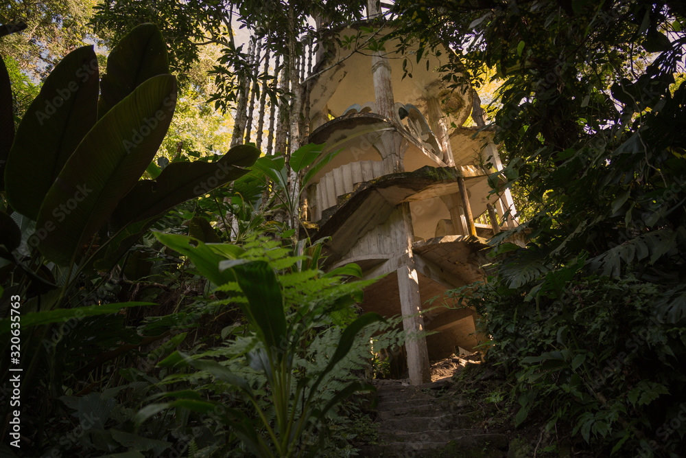surreal architecture, fantastic landscape, beautiful old castle ...