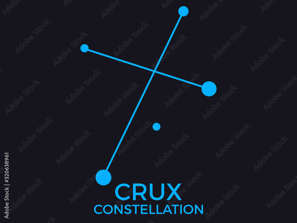 Crux constellation. Stars in the night sky. Cluster of stars and ...