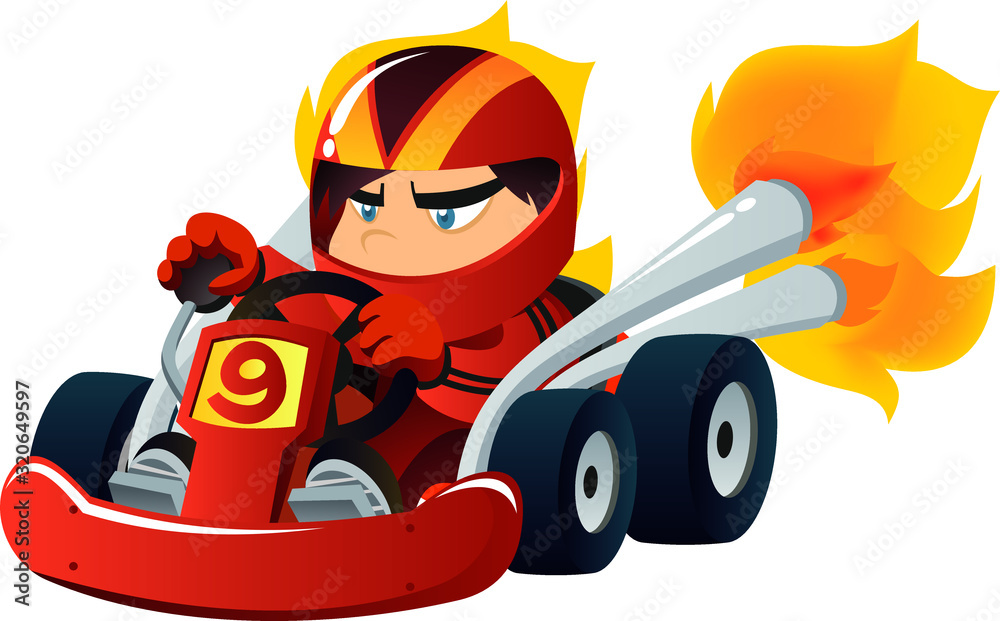 go-kart speed Stock Vector | Adobe Stock