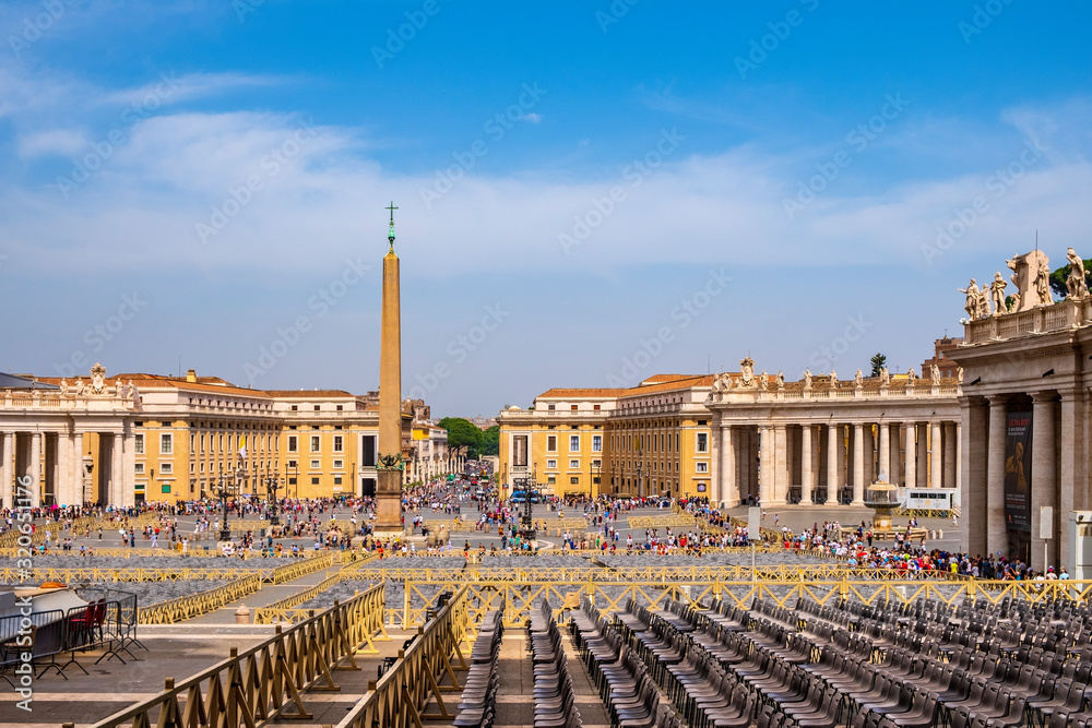 Rome, Italy - Panoramic view of the St. Peter’s Square - Piazza San ...