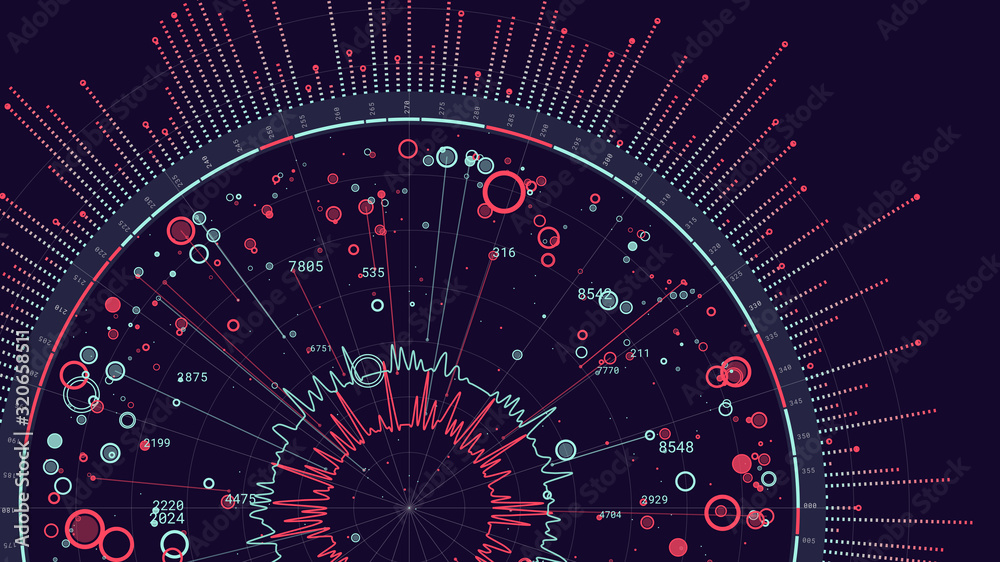 Vector abstract big data visualization. Complex data design. Abstract ...