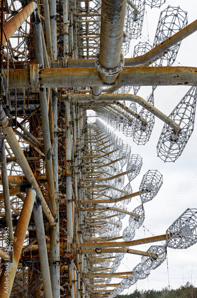 Former soviet secret military object Chernobyl-2, radar "Duga" Stock ...