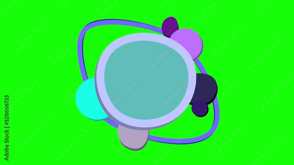 Gas planet, rings, moon and meteorites in space. Jupiter, like a planet ...