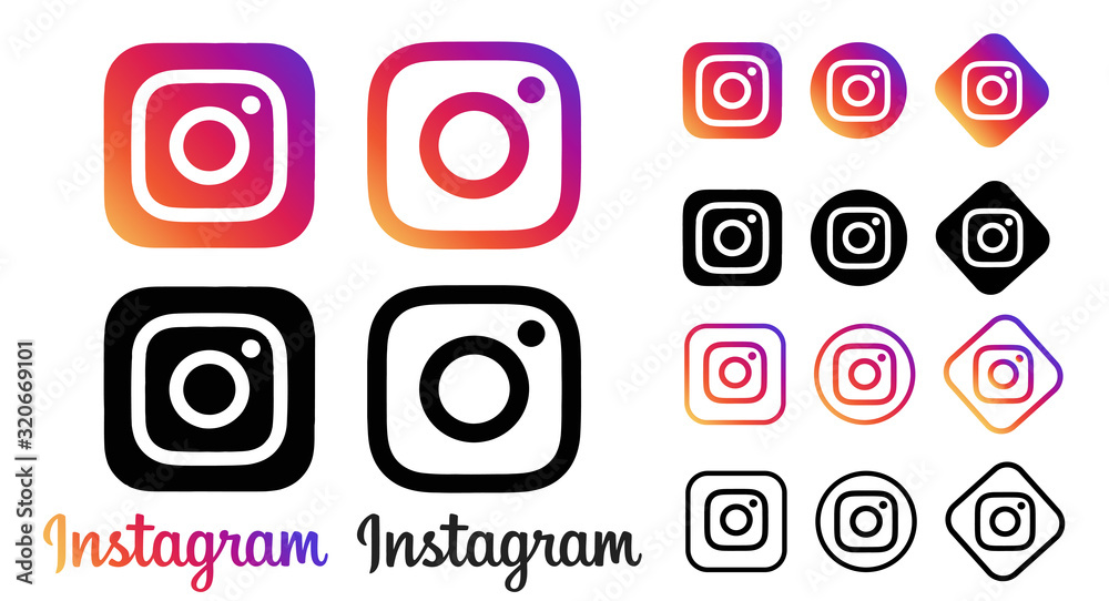 Vecteur Stock instagram icon. instagram logo. instagram vector ...