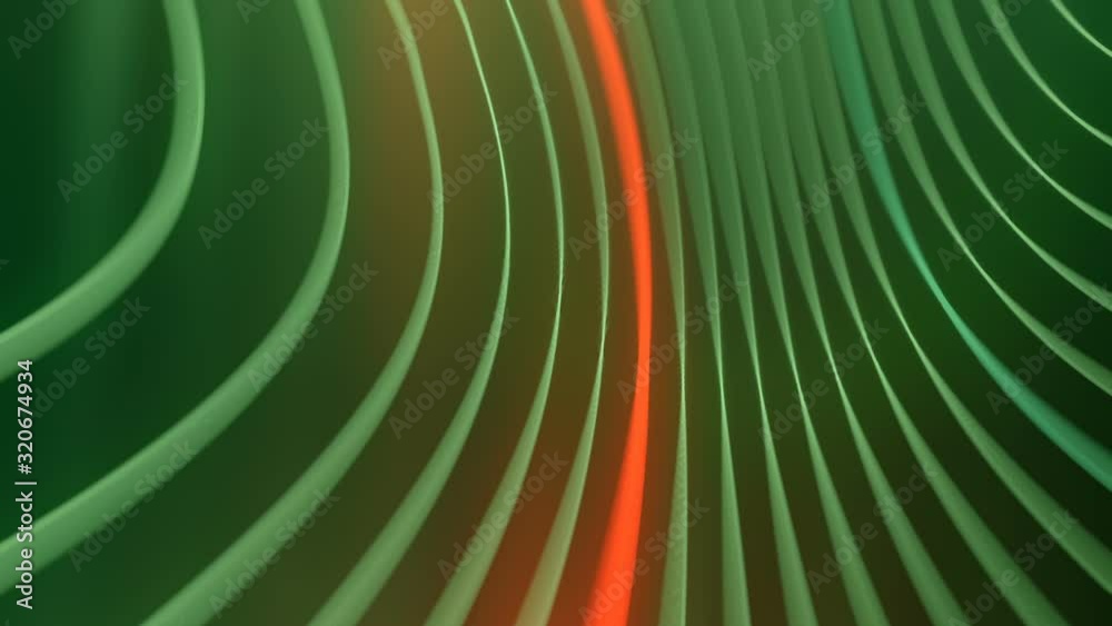 3d render abstract background with orange motion glowing lines loop ...