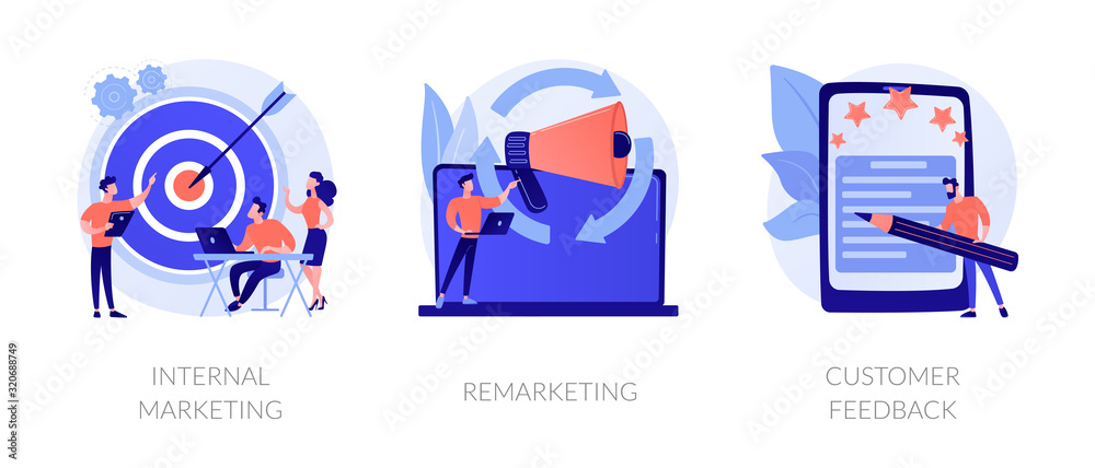 Advertising business models, retargeting strategy, rating system icons ...