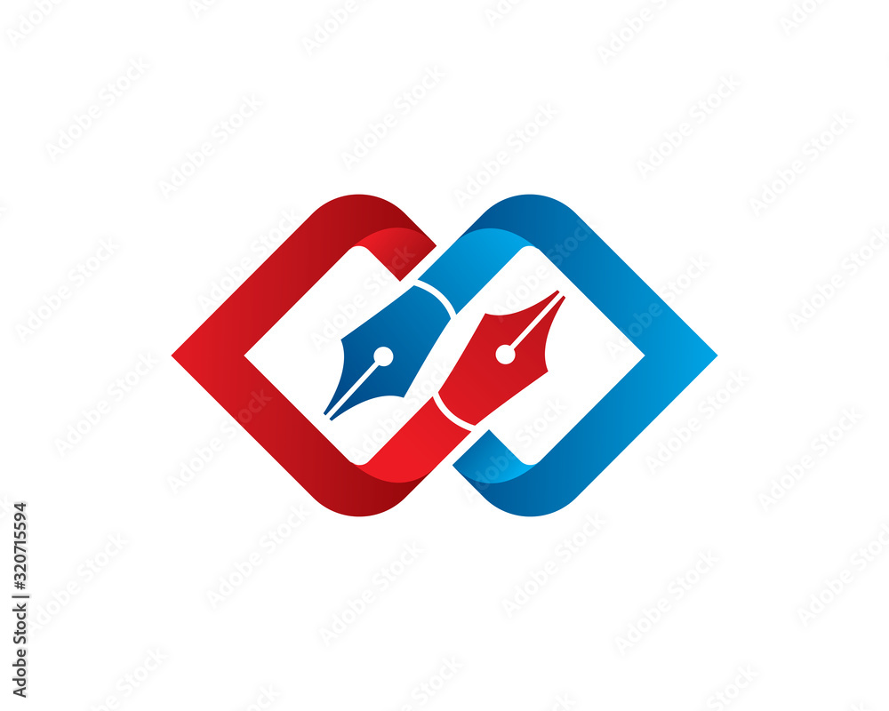 Write logo template design, emblem, symbol or icon Stock Vector | Adobe ...