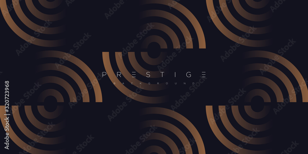 Black premium background with luxury dark golden geometric elements ...
