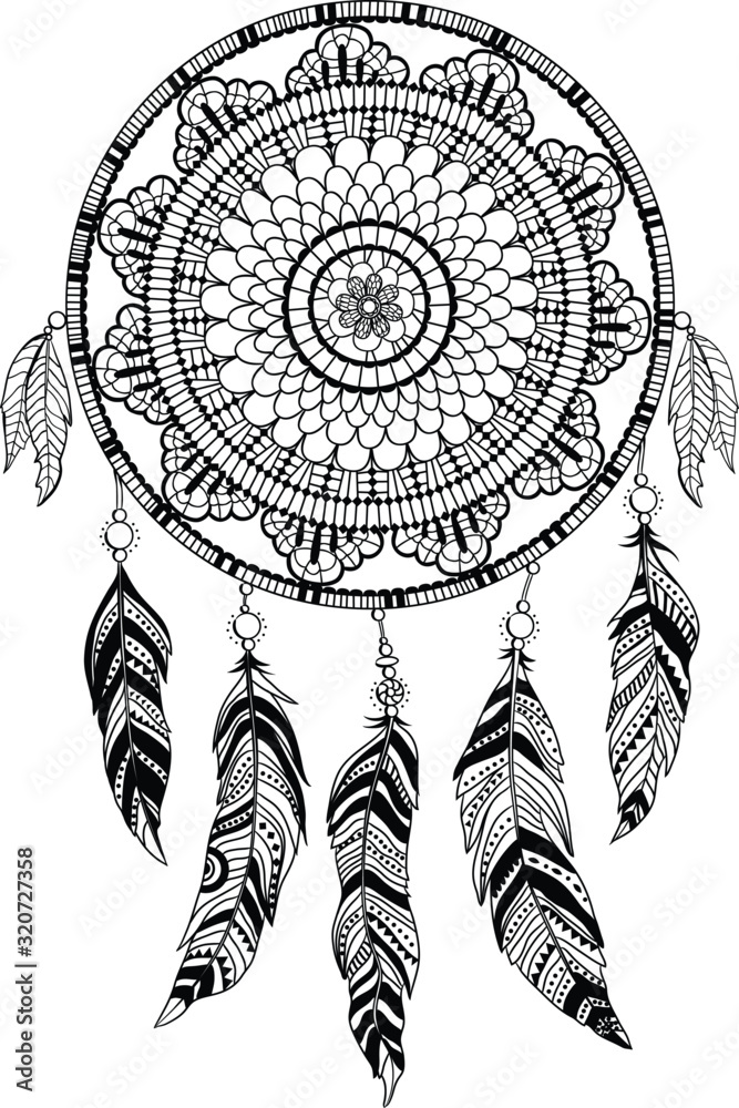 Native American Dreamcatcher Drawings Dreamcatcher Indigenous Peoples