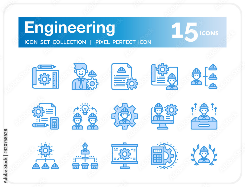 Engineering Icons Set. UI Pixel Perfect Well-crafted Vector Thin Line ...