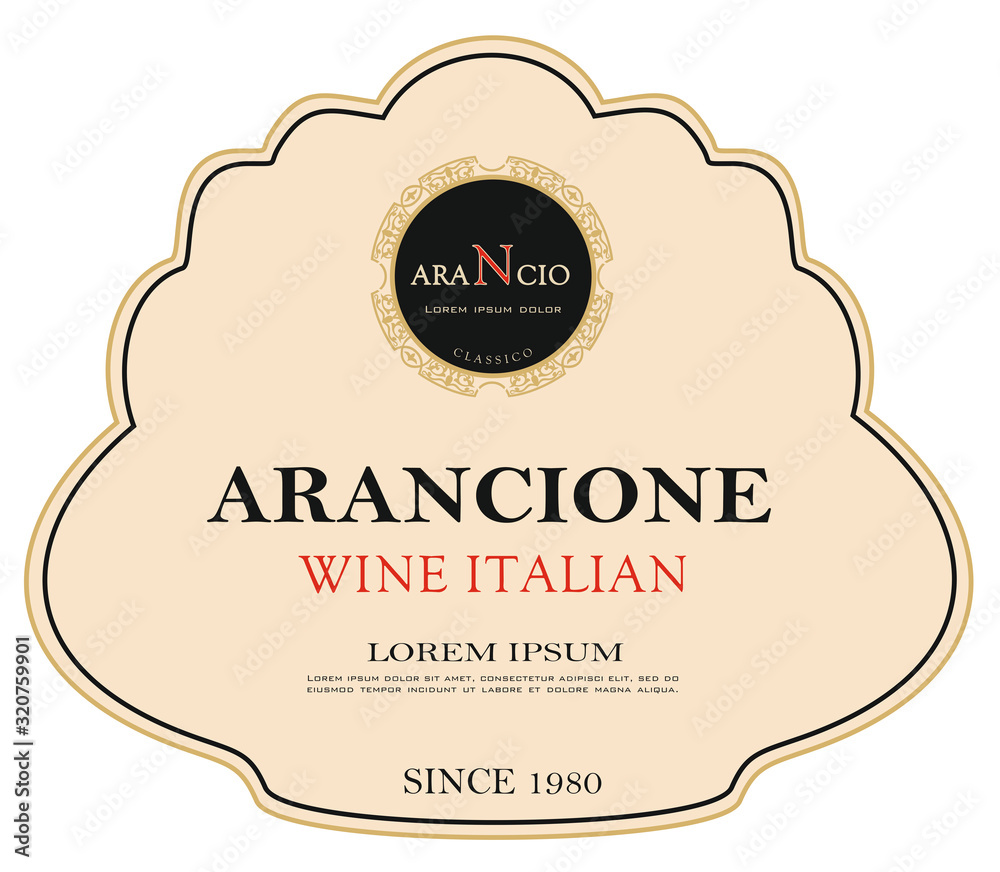 WINE LABEL PROSECCO AND AMARONE MODERN PACKAGING LABEL WHITE ITALIAN ...